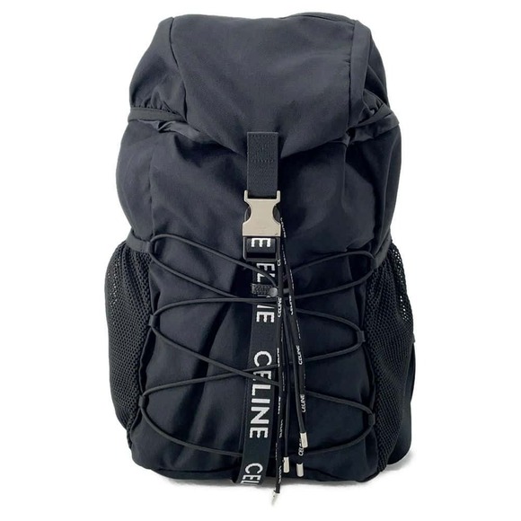 Celine | Bags | Celine Backpack Logo Canvas Bag Black | Poshmark